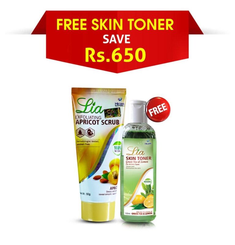 Lia Exfoliating Apricot Scrub + Free Lia Skin Toner - hello ladies